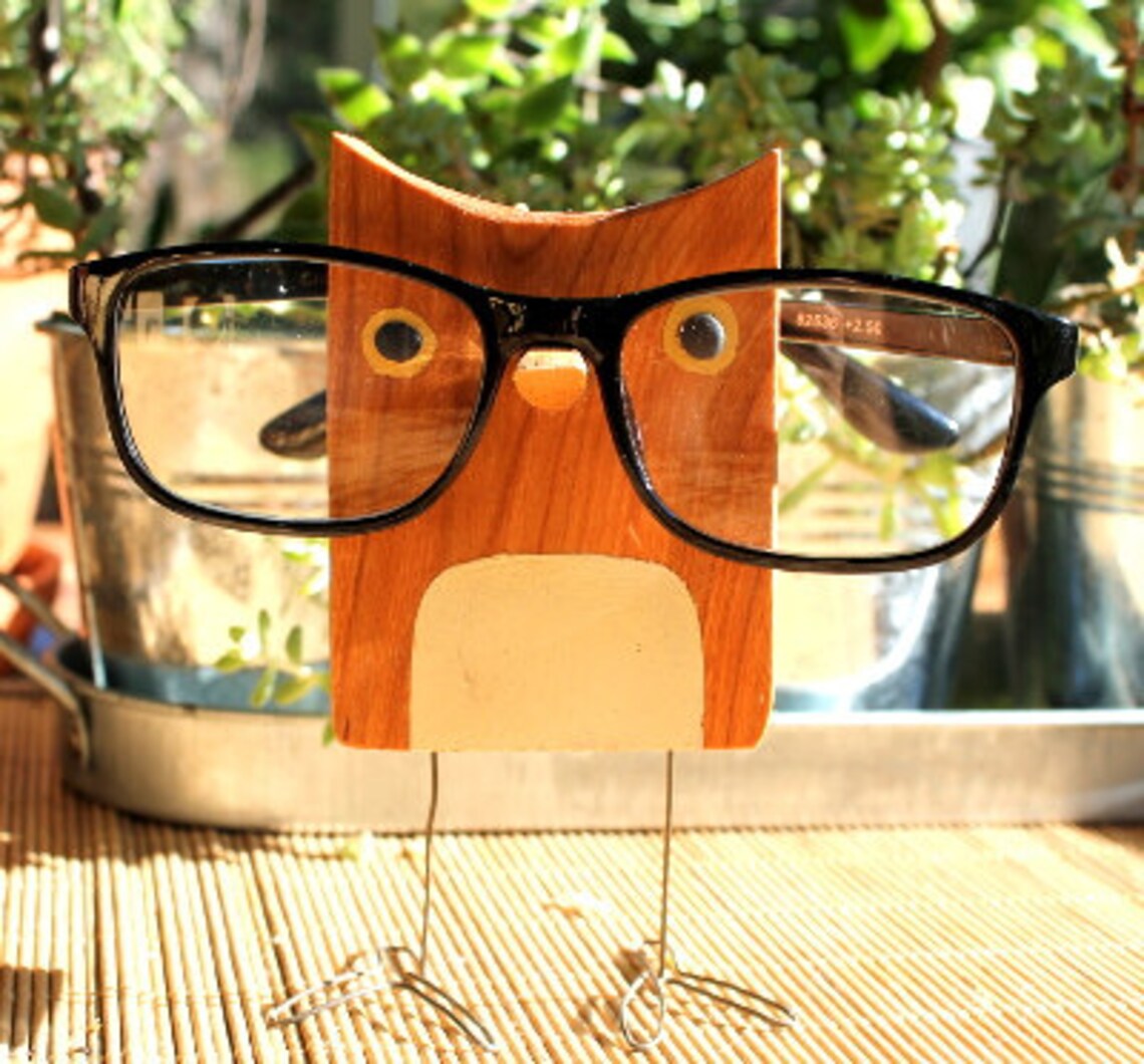 Owl Eyeglass Stand / Glasses Holder / Eyeglass Art Display / | Etsy
