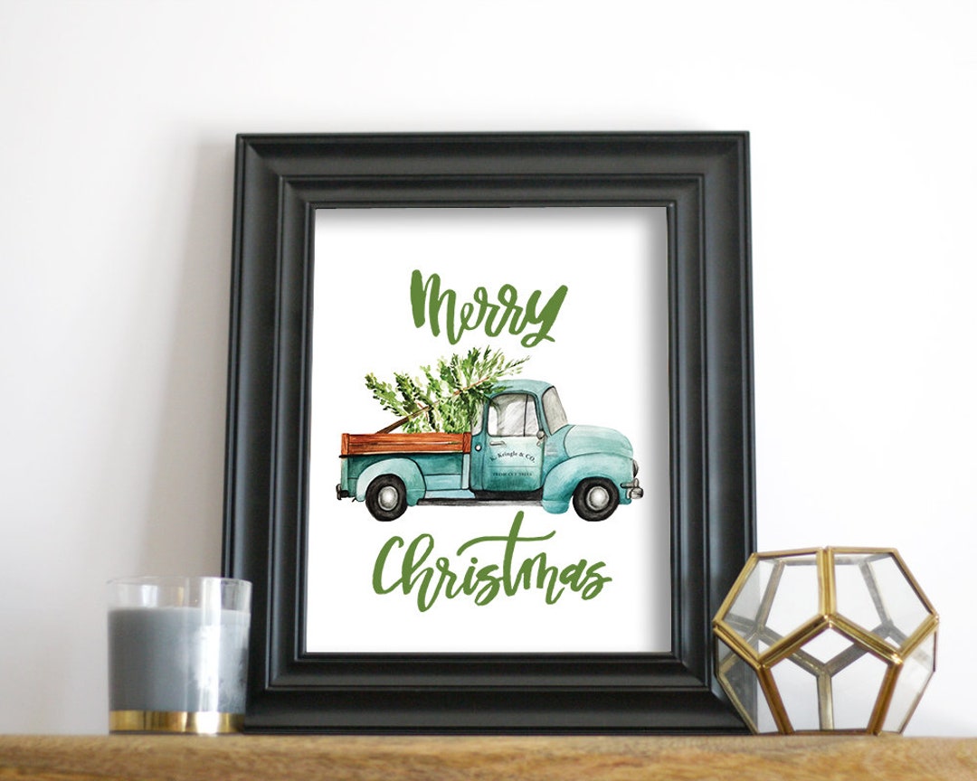 Christmas Print Christmas Truck Christmas Printable Christmas Print ...