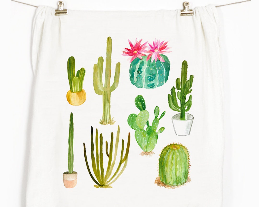 Cactus Tea Towel, Flour Sack Tea Towels, Flour Sack Kitchen Towels ...