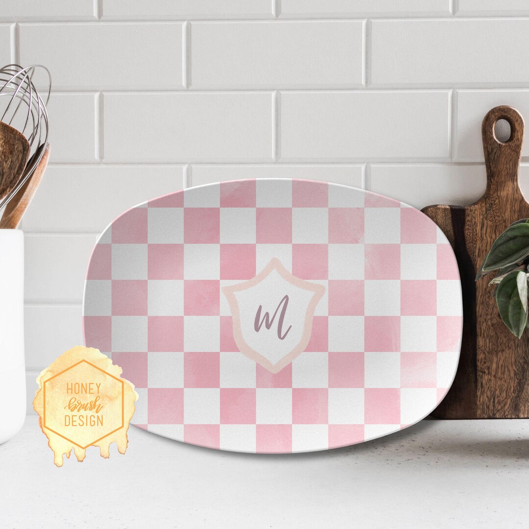 Custom Monogram Plate, Custom Grandmillenial, Custom Preppy Gift ...