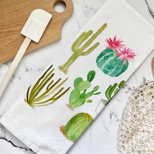 Cactus Tea Towel, Flour Sack Tea Towels, Flour Sack Kitchen Towels ...
