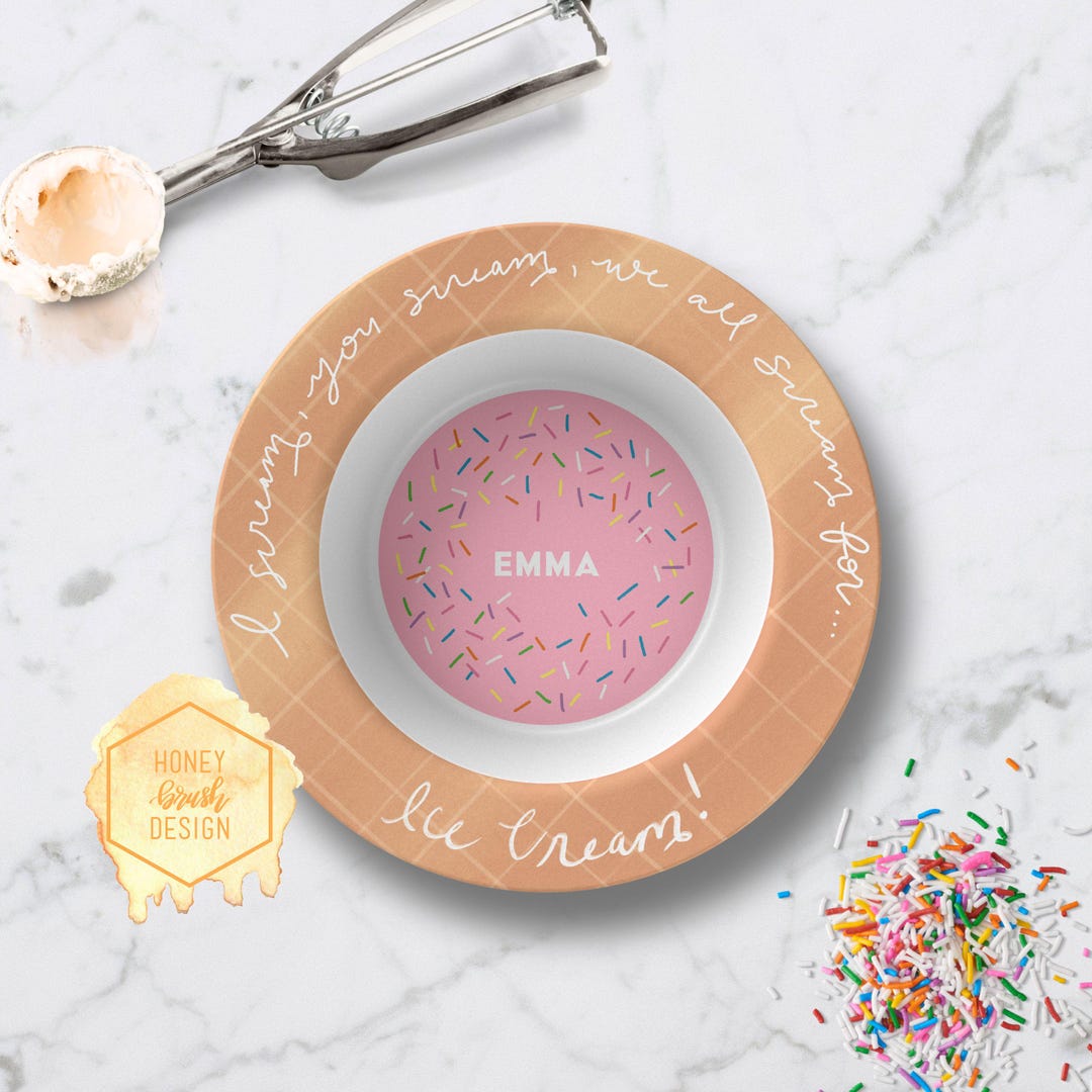 Custom Ice Cream Bowl, Custom Ice Cream Birthday Gift, Ice Cream ...