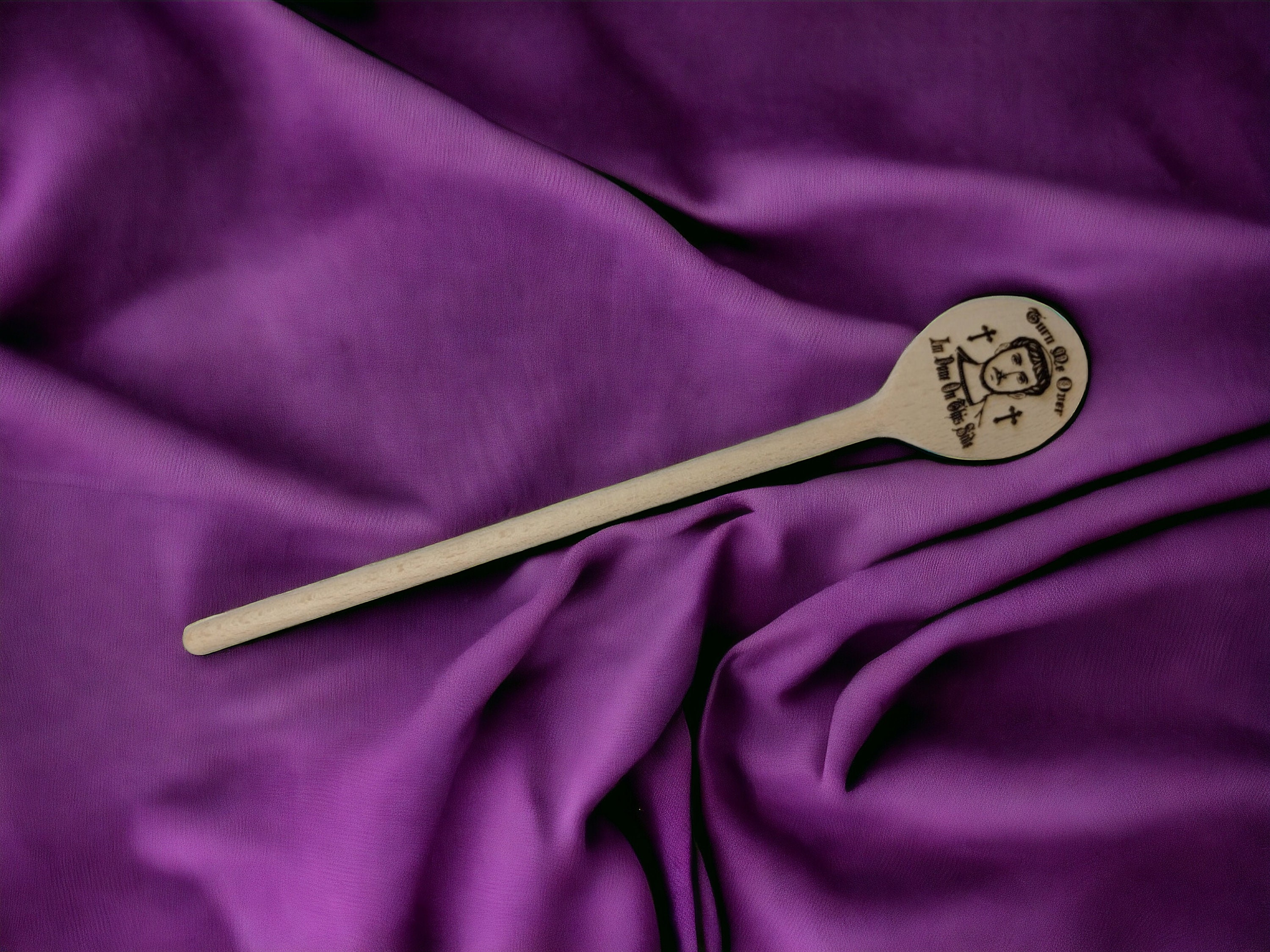 ST. LAWRENCE SPOON Turn Me Over I'm Done on This Side Wooden Cooking ...