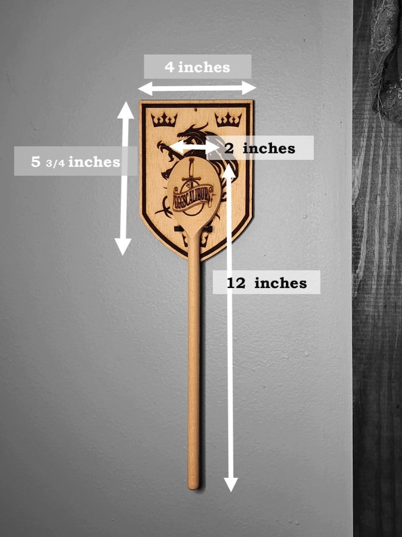 EGGSCALIBUR WOODEN SPOON Wooden Cooking Spoon for Cooking Eggs Soup ...