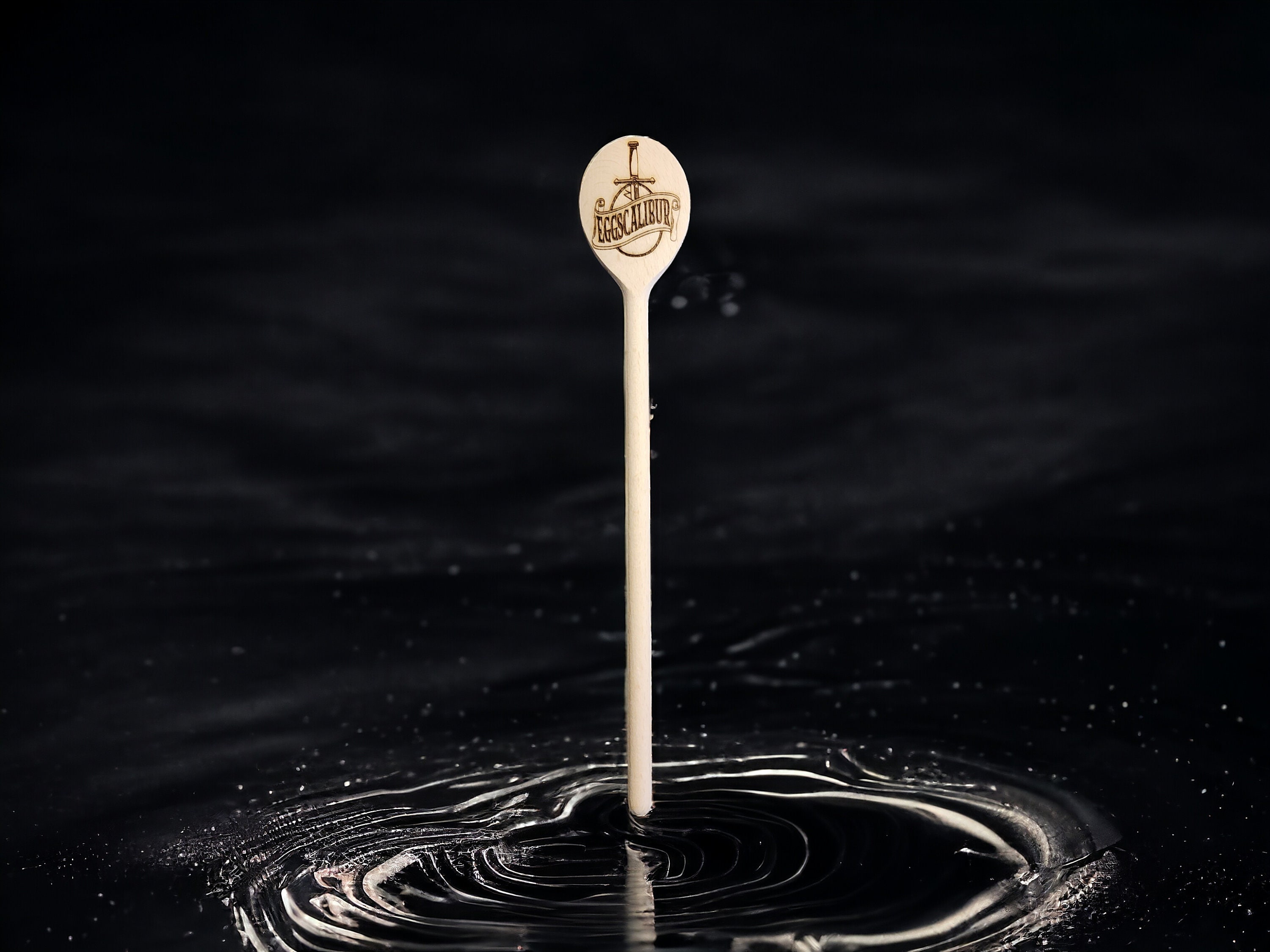 EGGSCALIBUR WOODEN SPOON Wooden Cooking Spoon for Cooking Eggs Soup ...