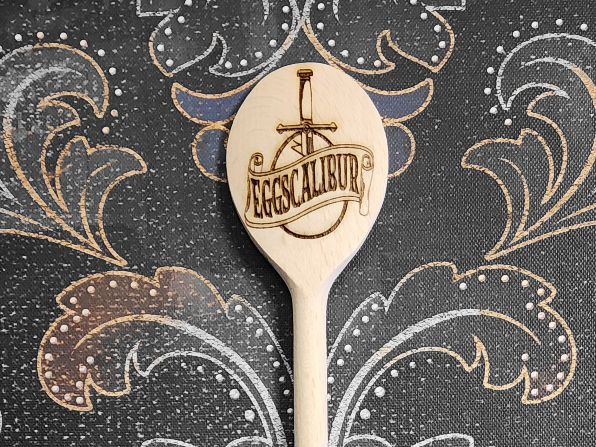 EGGSCALIBUR WOODEN SPOON Wooden Cooking Spoon for Cooking Eggs Soup ...