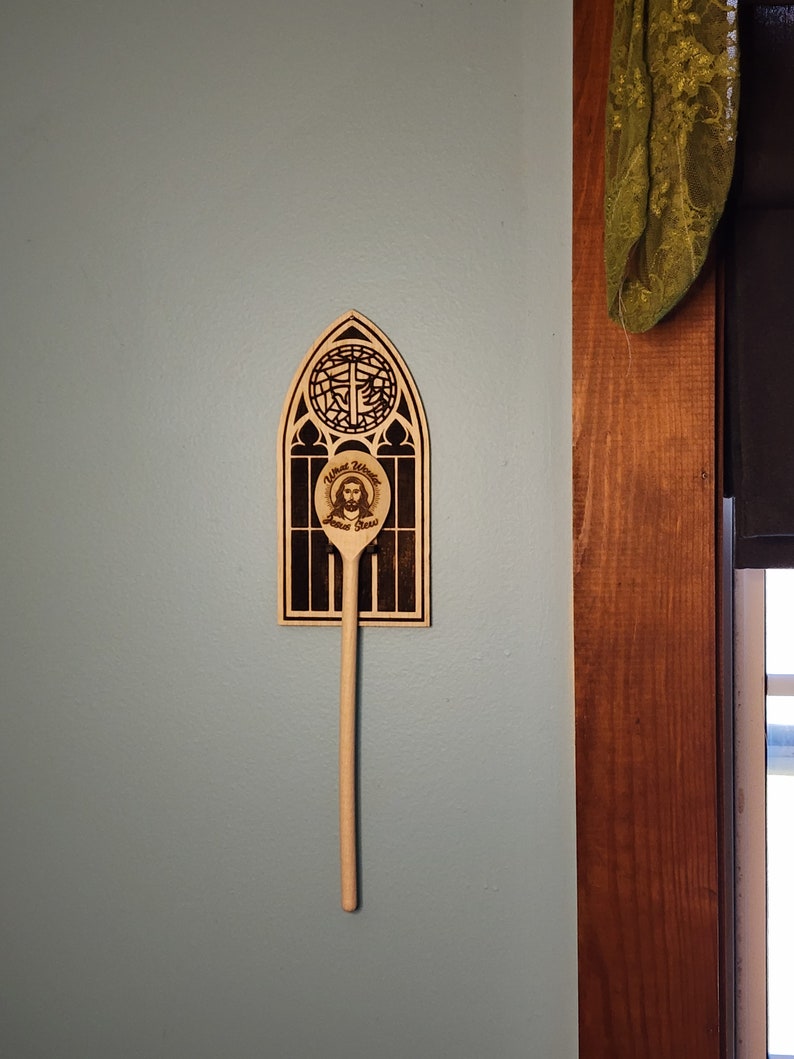 WALL MOUNT for Your What Would JESUS Stew? Wooden Cooking Spoon W.W.J.S ...