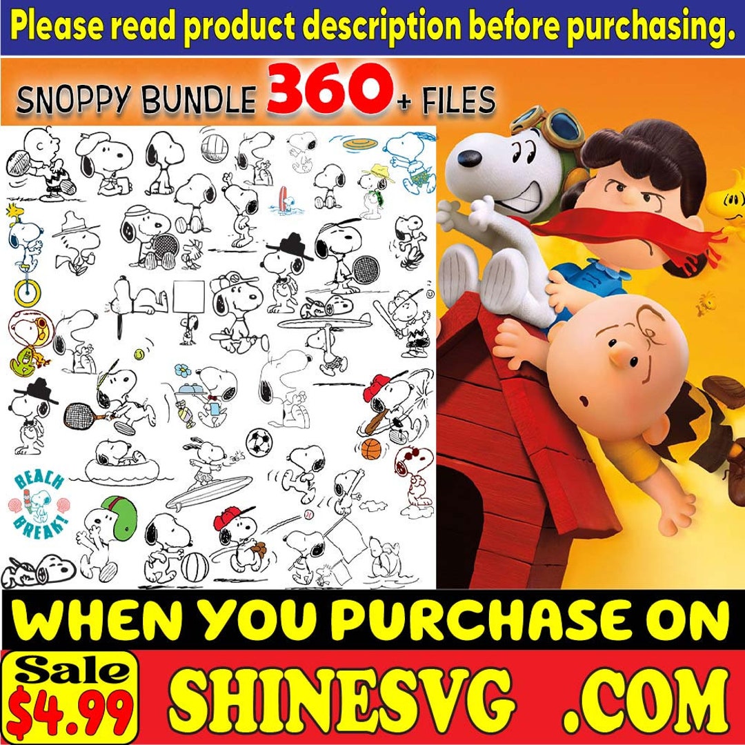 360 Files Snoopy Svg, Snoopy Bundle, Peanuts Svg, Charlie Brown Svg ...