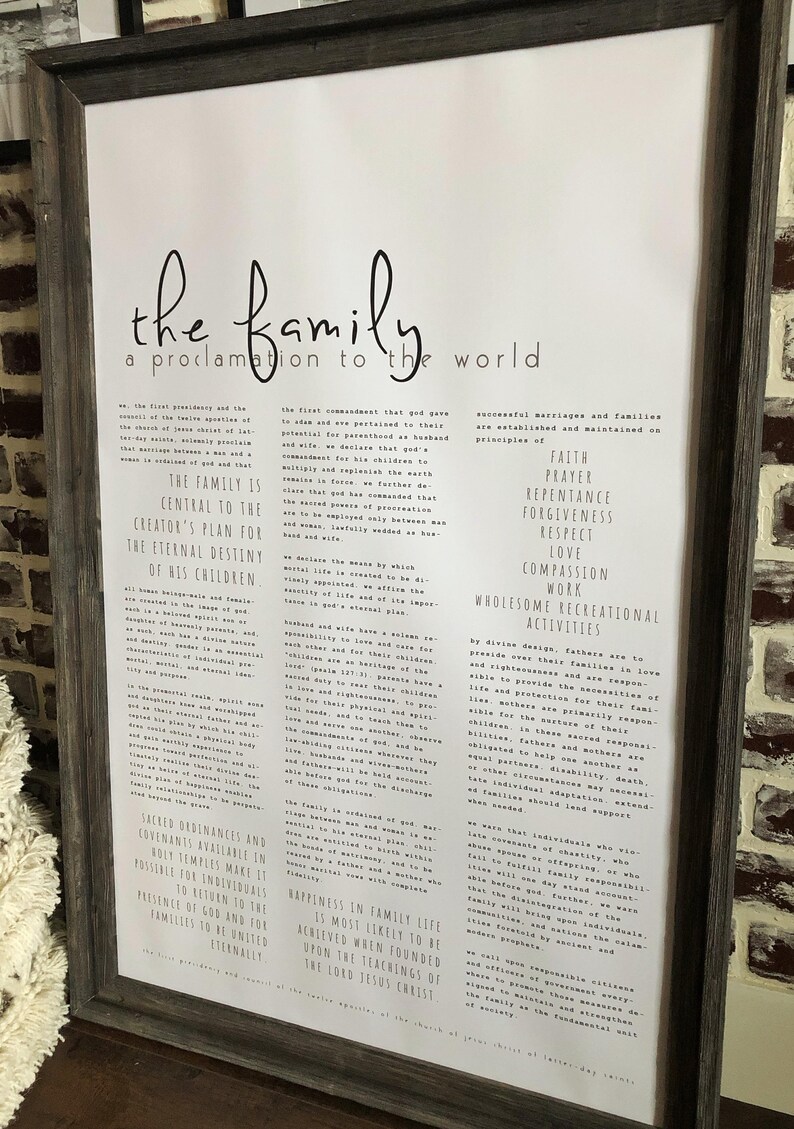 The Family Proclamation LDS Print (digital Download, 4 Sizes) - Etsy