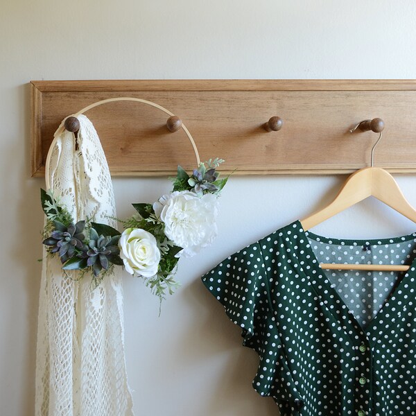 Wooden Peg Rack - Etsy