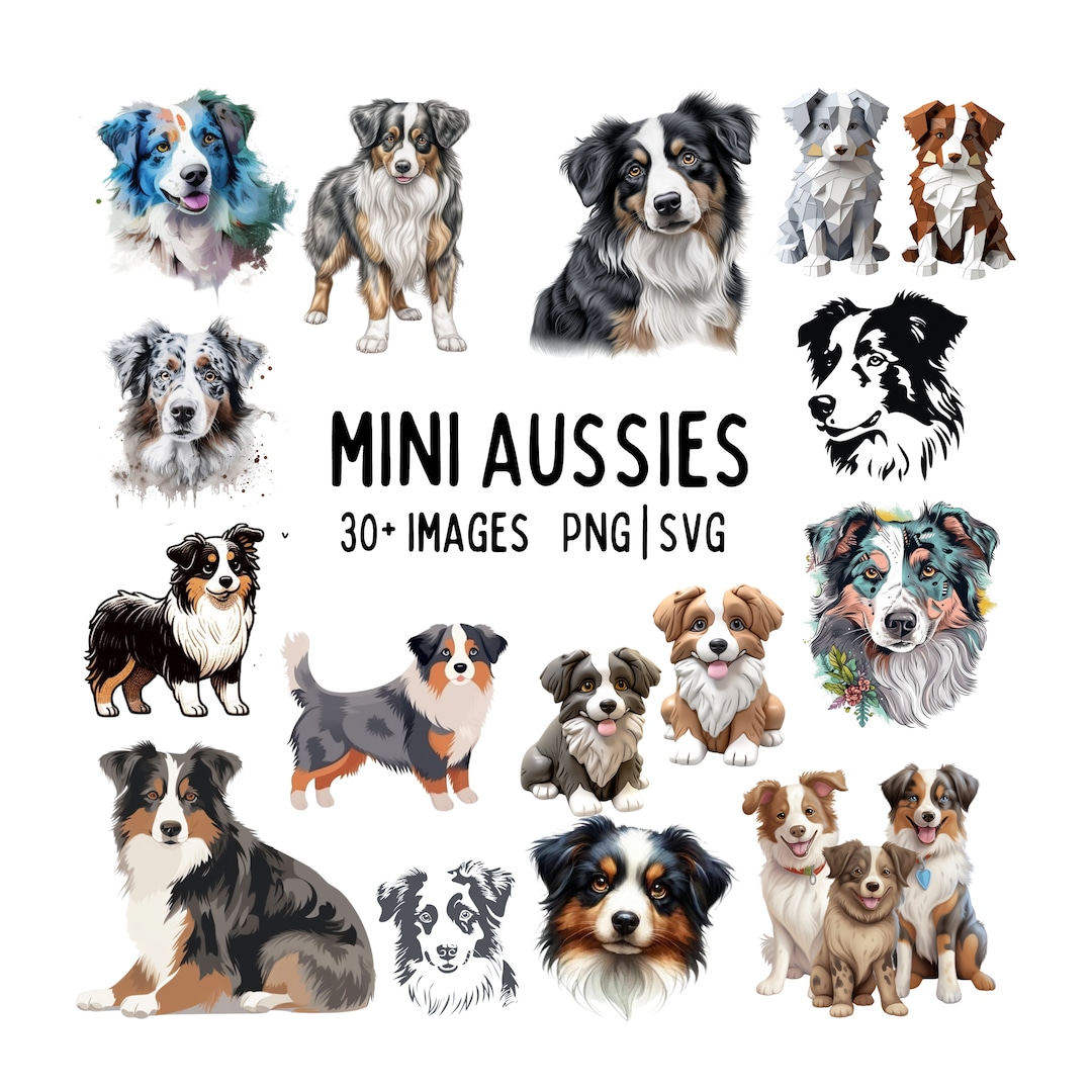 Mini Aussies / Clipart Vectors / Digital Cut File / Instant Download ...