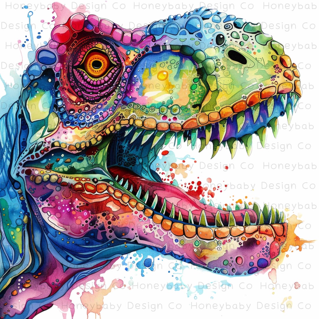 5 Colorful T Rex Head Clipart Pngs | Commercial Use Dinosaur PNG ...