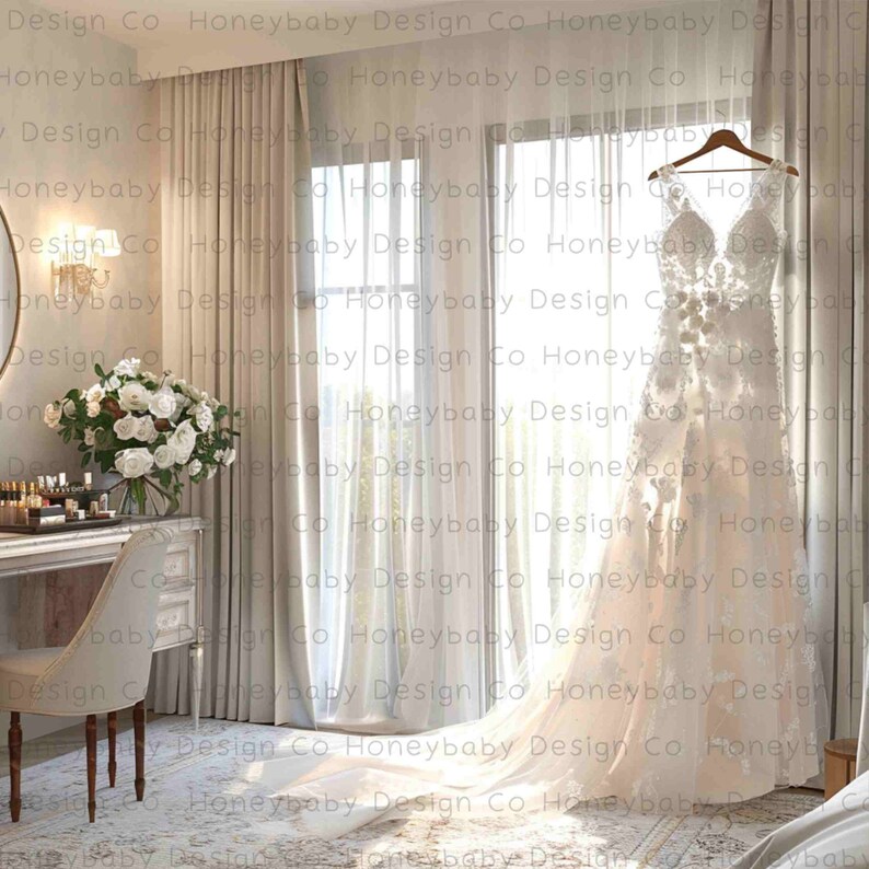 Elegant Bridal Dressing Room Digital Backdrops – Wedding Content (JPG ...