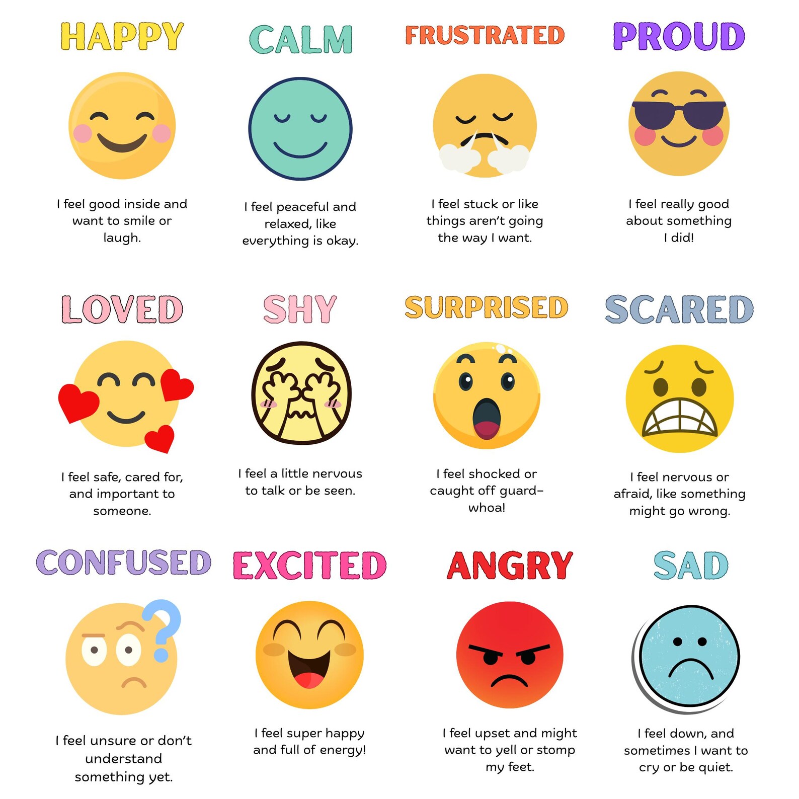 Printable Emotion Flashcards for Kids | "how Do You Feel?" Feelings ...