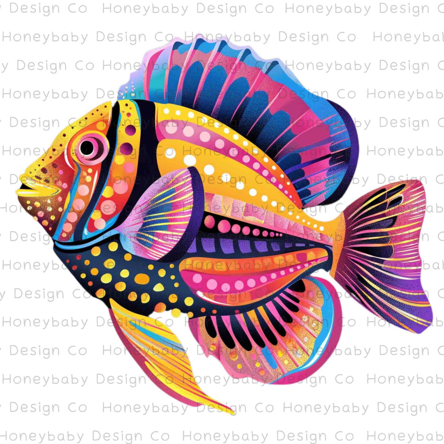 Colorful Fish PNG Collection | 6 Exotic Aquarium Fish Designs ...