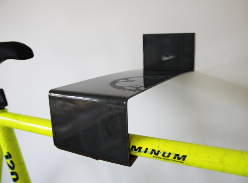 Black BIKE CLIP - a Steel Wall Mounted Bike Rack, Bike Shelf, Bicycle ...