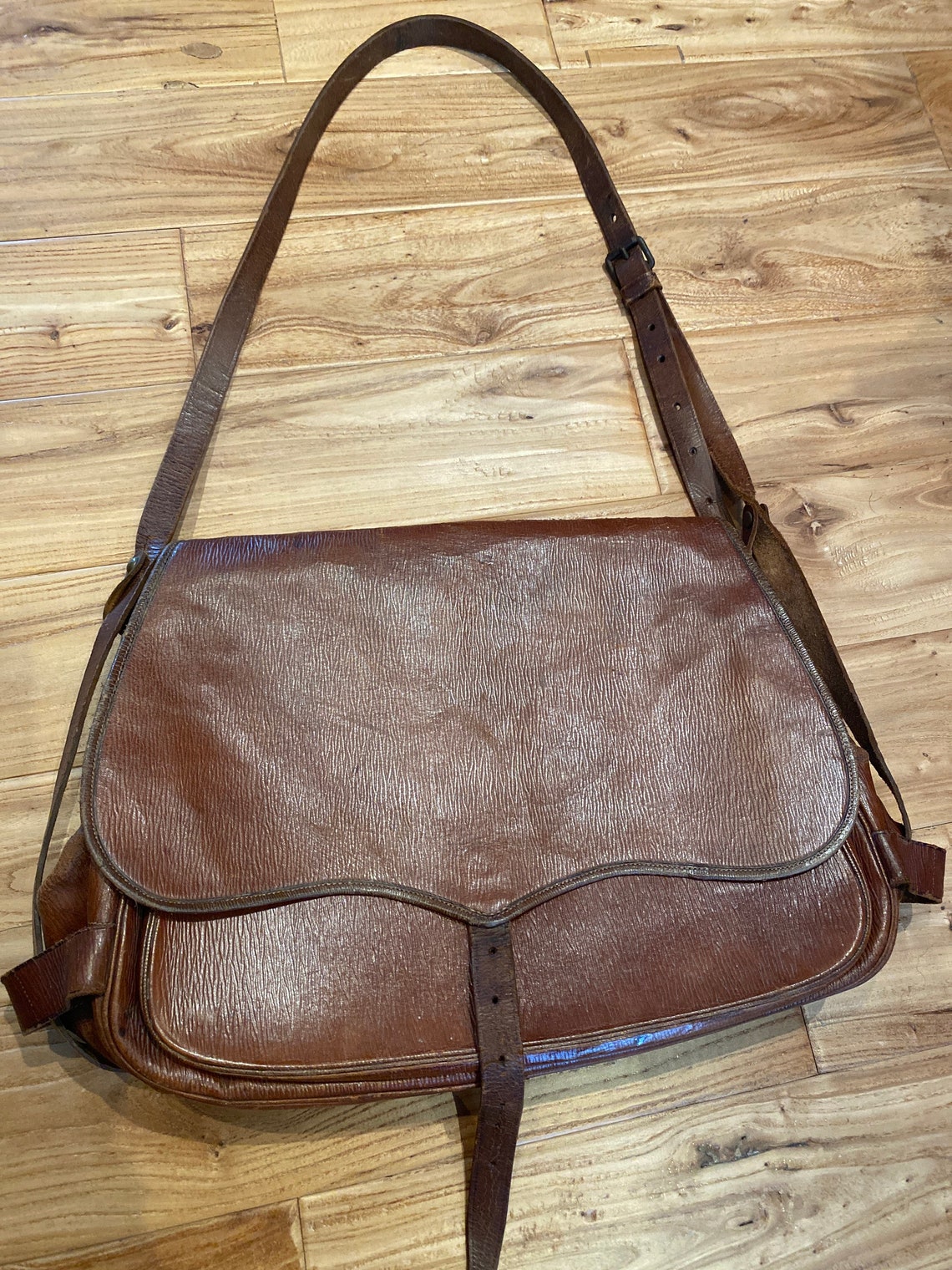 Antique French Leather Satchel 1930 - Etsy