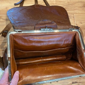 Antique French Leather Satchel 1930 - Etsy