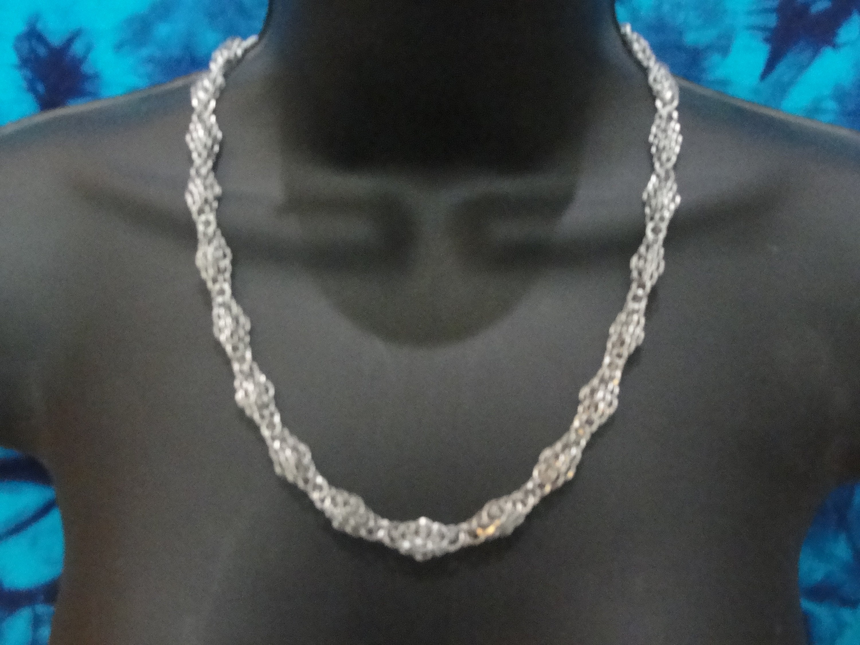 Diamond String Dragonscale Diamond Neckless (stainless Steel) - Etsy