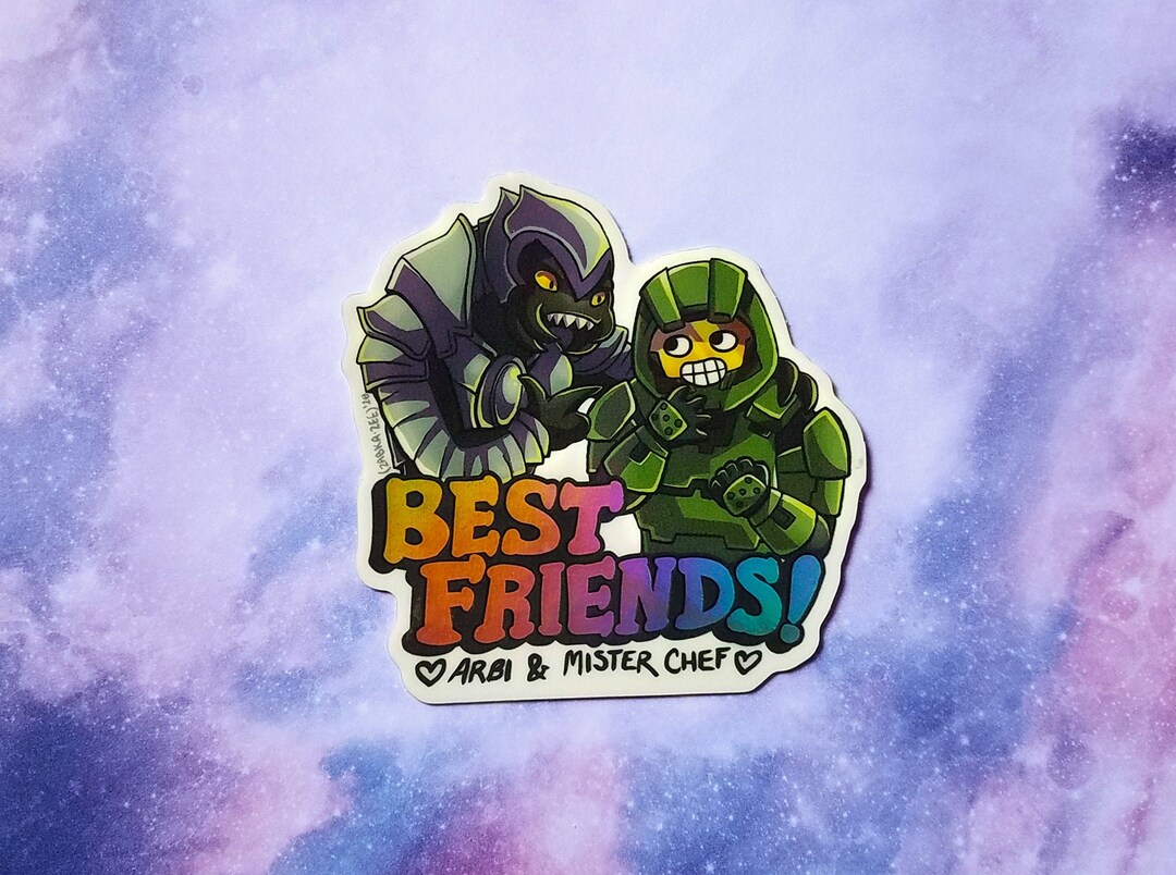 3" Best Friends Holographic Sticker - Etsy