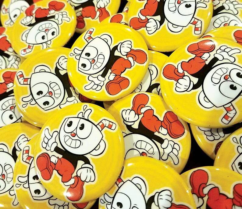 1.5 Cuphead Button Pins - Etsy