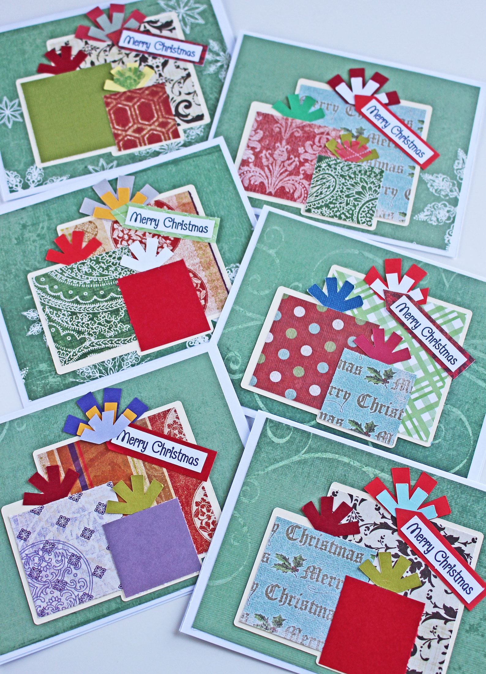 Set of 6 Christmas Present Cards Holiday Present Cards - Etsy