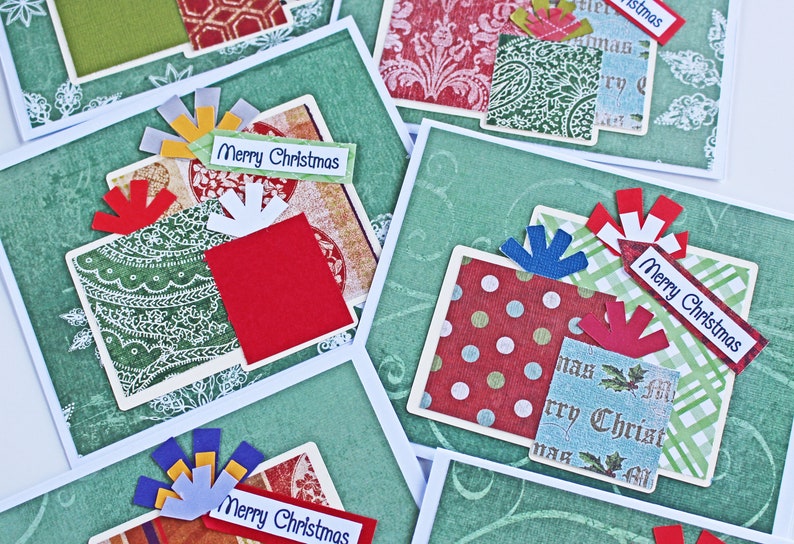Set of 6 Christmas Present Cards Holiday Present Cards - Etsy