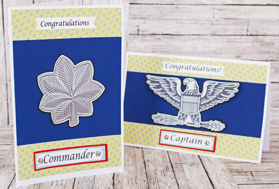 US Coast Guard Promotion Card, Custom Rank Promotion Cards, Military ...