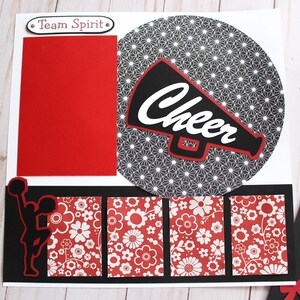 Custom Colors, Cheer Team Scrapbook Page Set, Premade Cheerleading ...