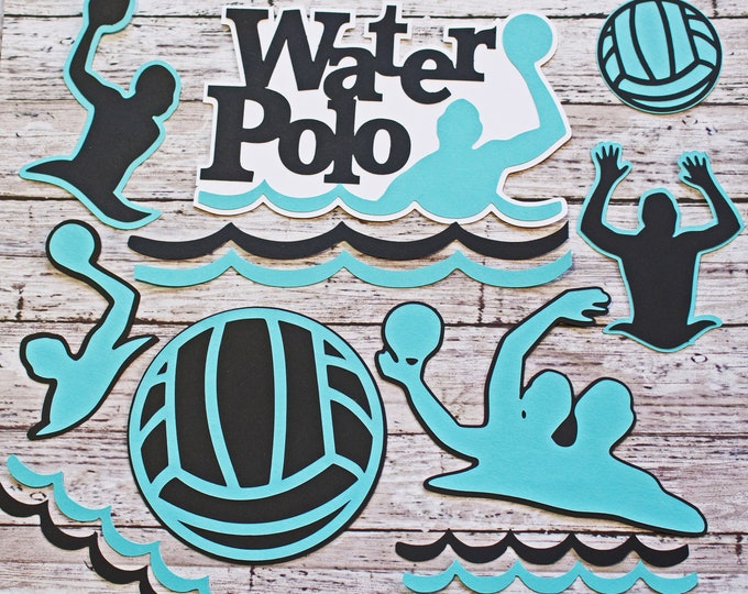 Any Color, Water Polo Die Cut Set, Set of 7, Scrapbooking, High School ...