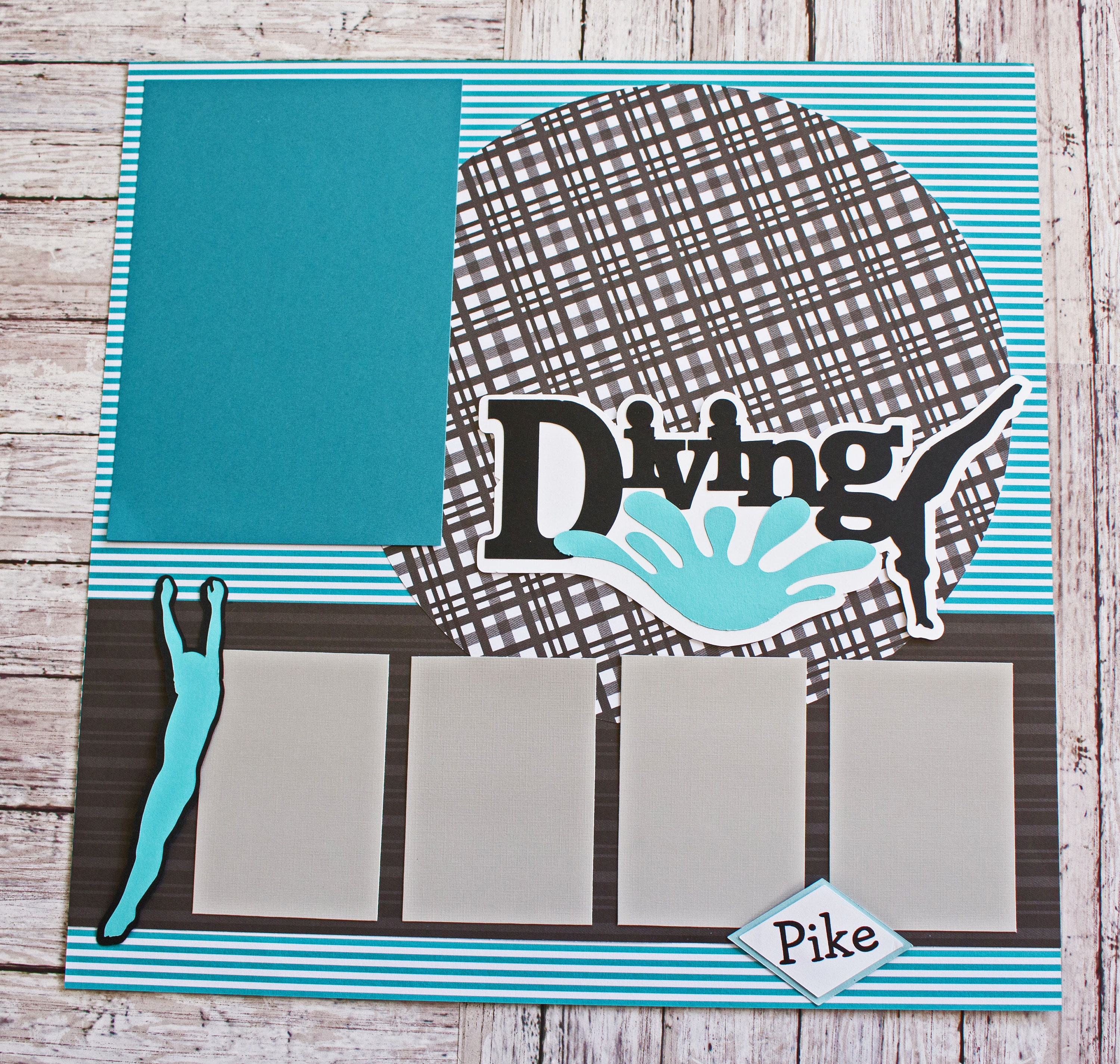 Pick Your Colors, Custom Made, Competitive Diving Scrapbook Page Set ...