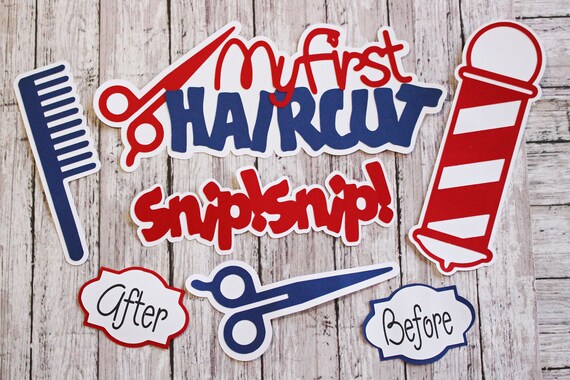 Custom Colors My First Haircut Die Cut Set Set of 7 - Etsy