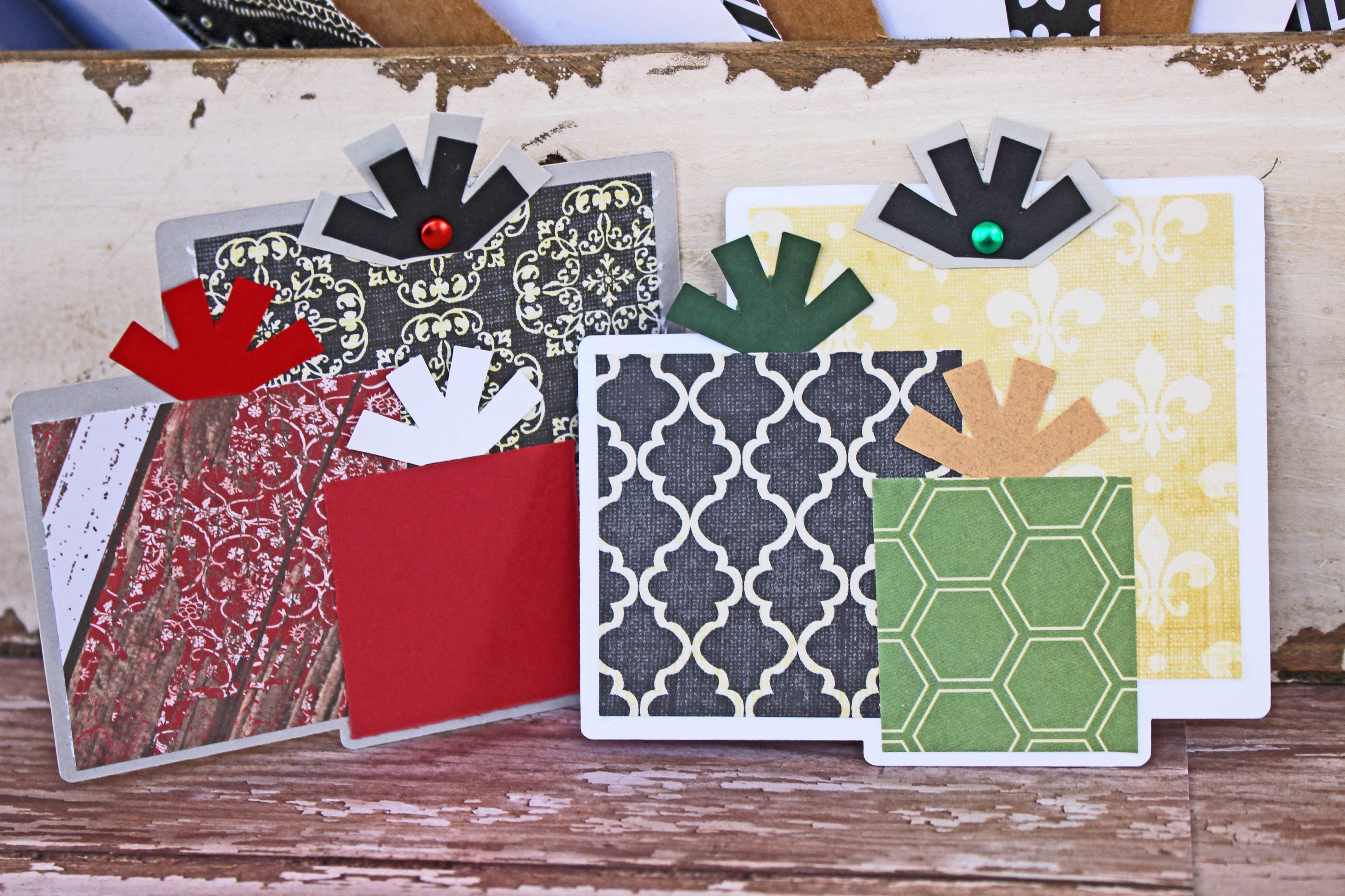 Christmas Present Die Cut, Layered Die Cut, Scrapbook, Embellishment ...