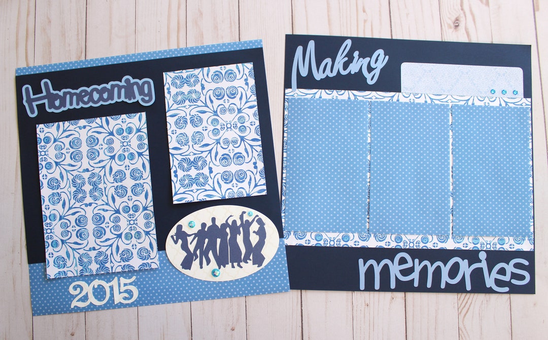 Any Year, Custom Colors, Homecoming Scrapbook Pages, 12x12 Premade Page ...