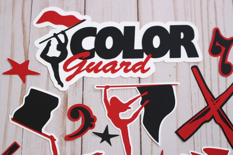 Any Color Color Guard Die Cuts Set of 8 Scrapbooking High - Etsy