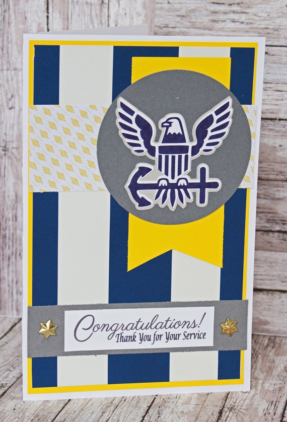 US Navy Card Naval Retirement Navy School Graduation Rank | Etsy