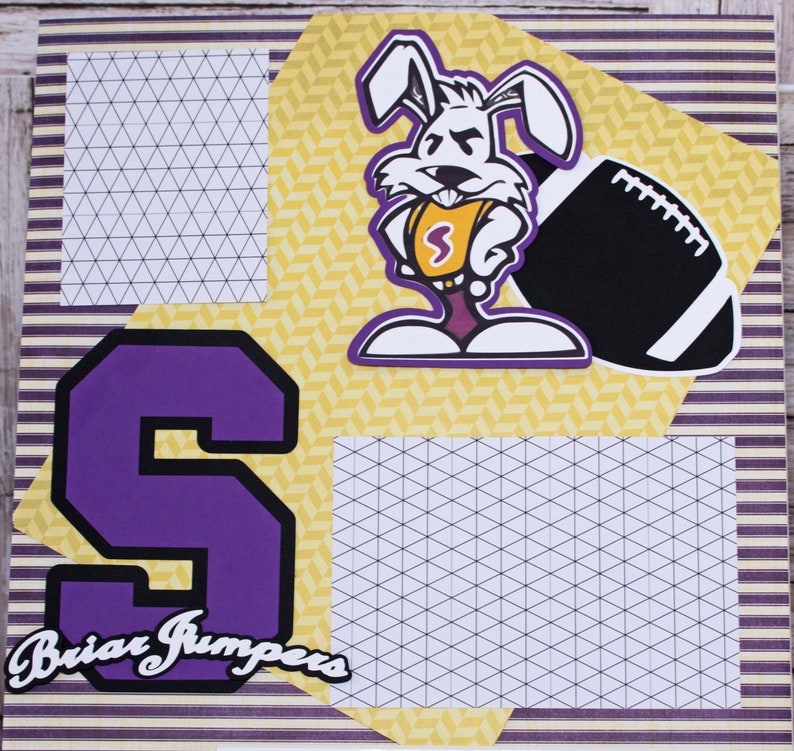 Any Color Custom Mascot High School Scrapbook Cover Page - Etsy