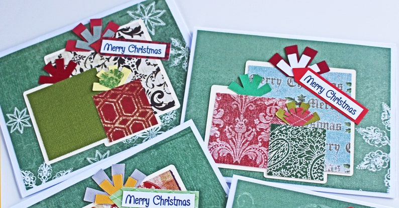Set of 6 Christmas Present Cards Holiday Present Cards - Etsy