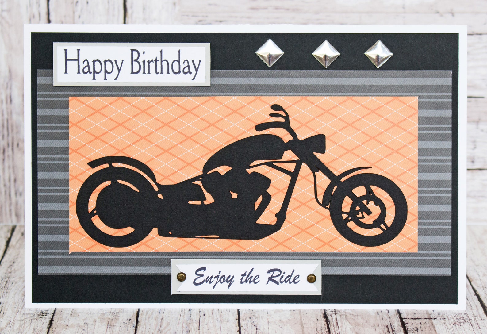Custom Enjoy the Ride Card Motorcycle Card Father's Day | Etsy