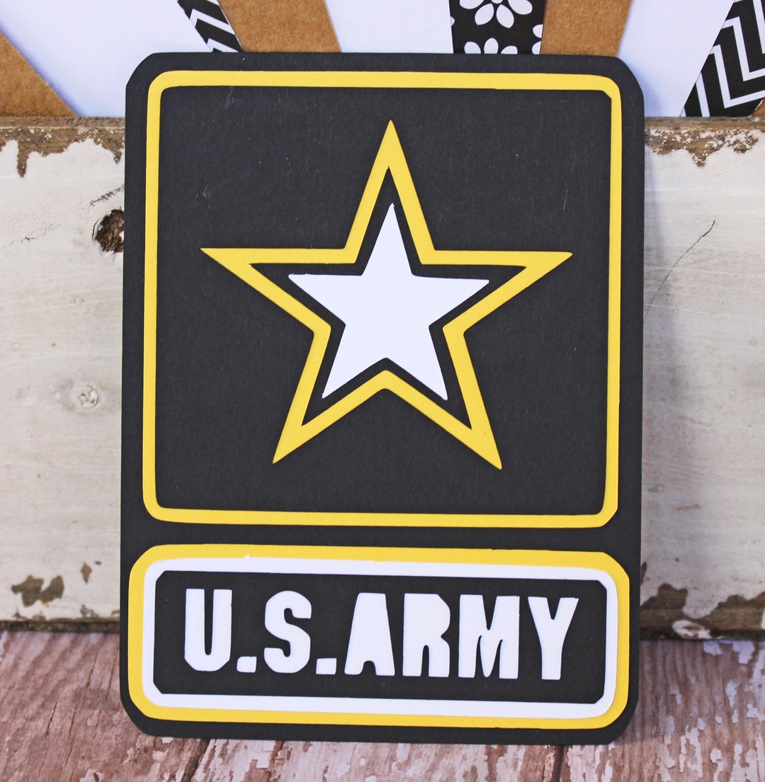 US Army Die Cut, Layered Die Cut, United States Army Die Cut, Army Die ...