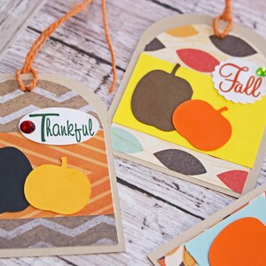 Fall Pumpkin Tags, Set of 3 Hang Tags, Thanksgiving Party Decor, Dinner ...