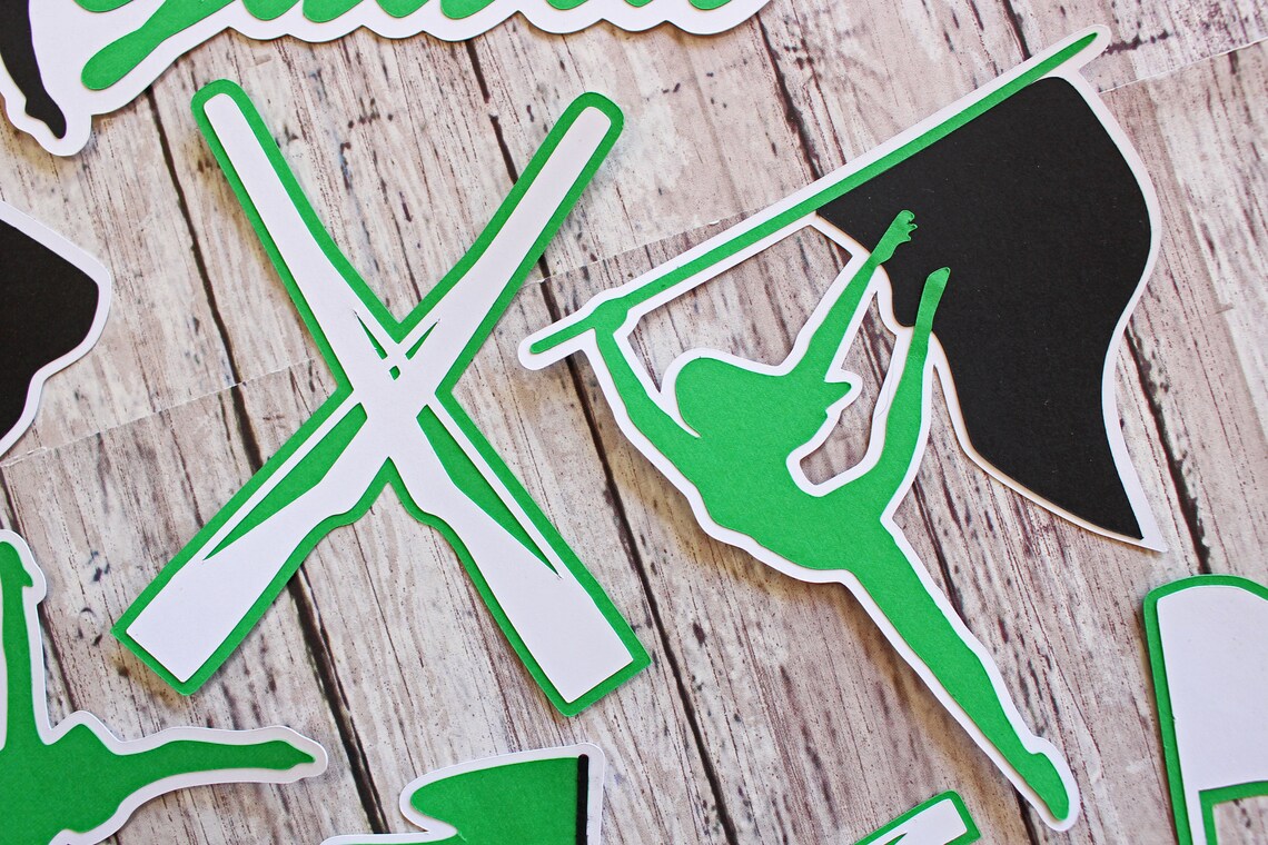 Any Color Color Guard Die Cuts Set of 8 Scrapbooking High | Etsy