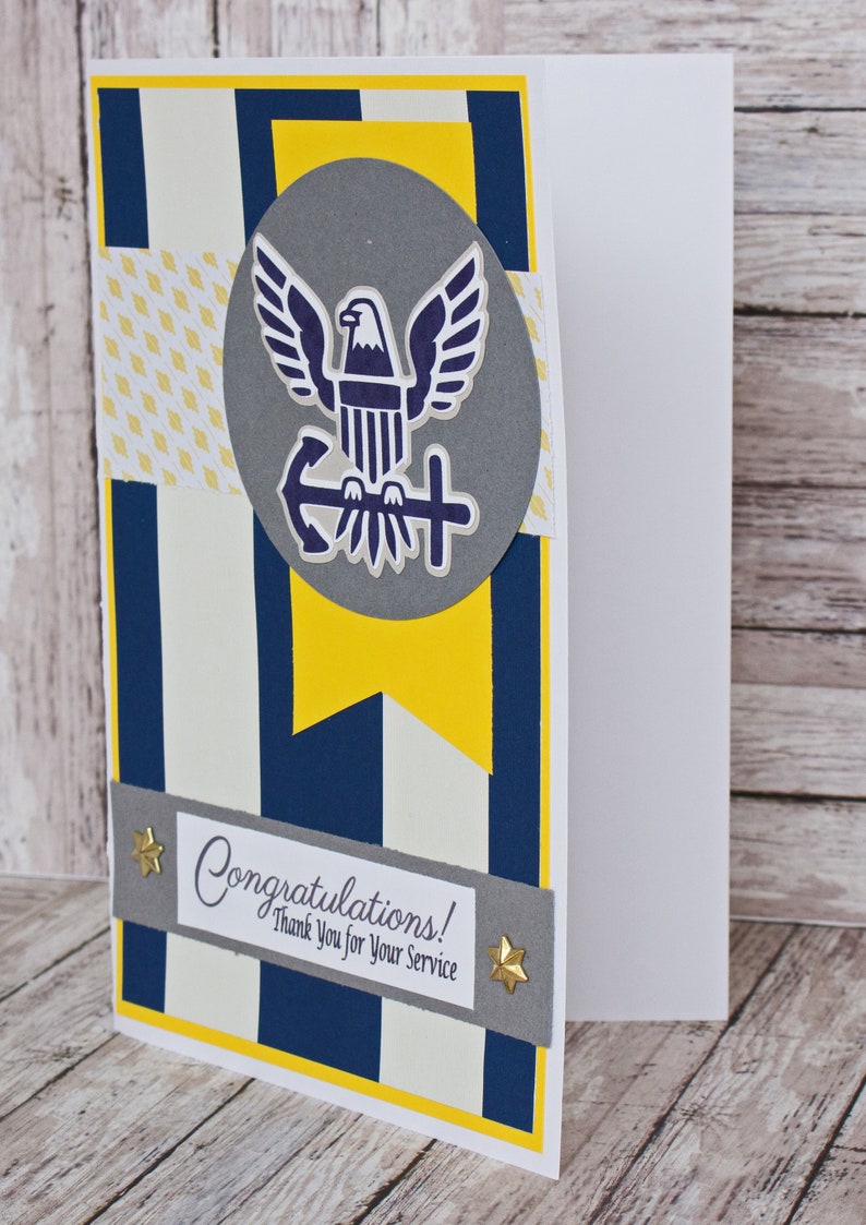 US Navy Card Naval Retirement Navy School Graduation Rank | Etsy