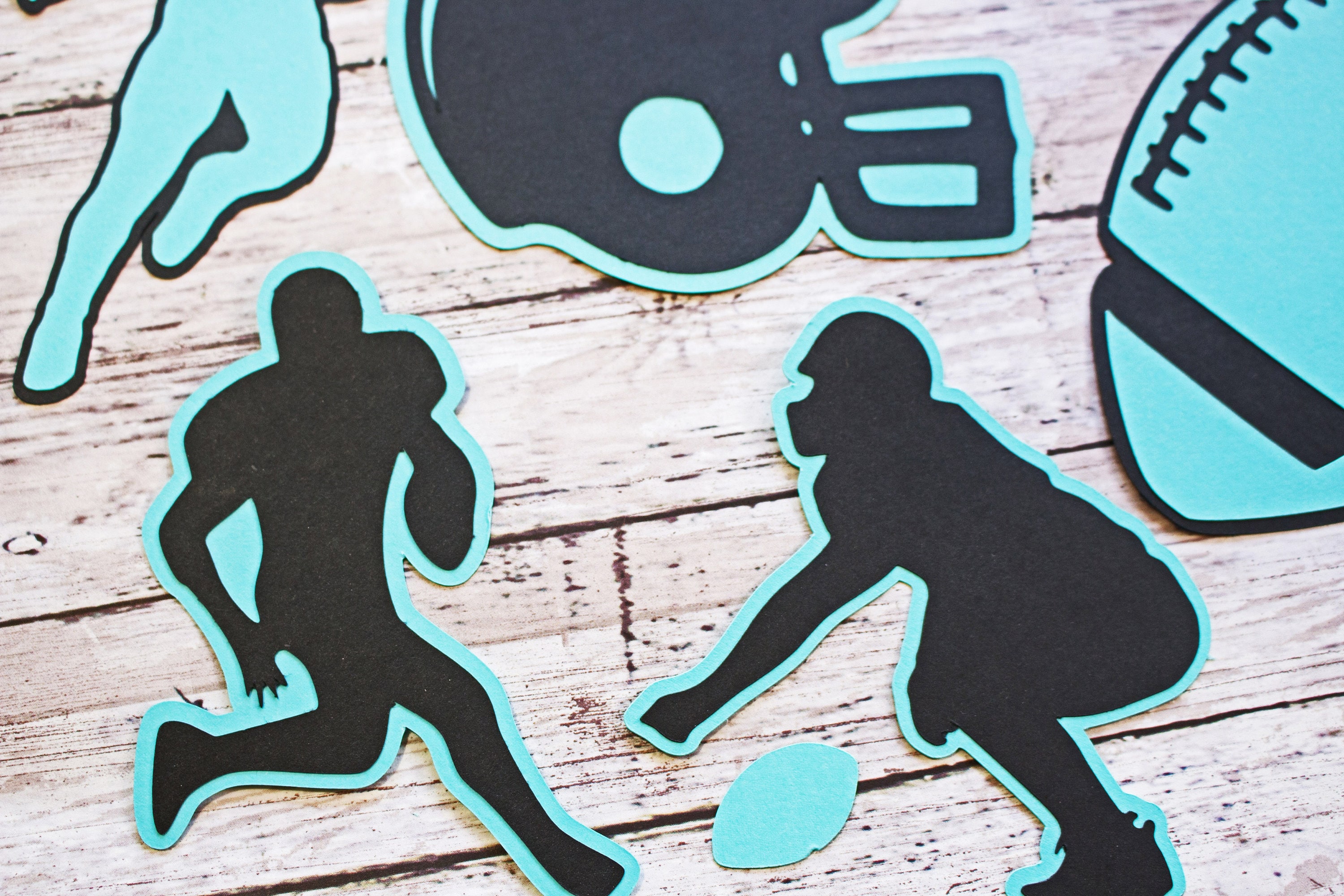 Any Color, Football Die Cut Set, Set of 11, Scrapbooking, High School ...