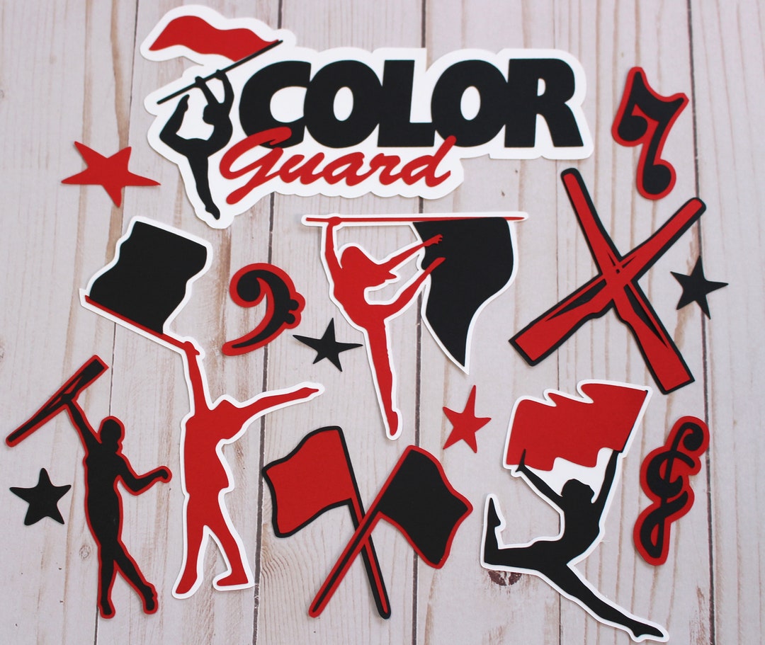 Any Color, Color Guard Die Cuts, Set of 8, Scrapbooking, High School ...
