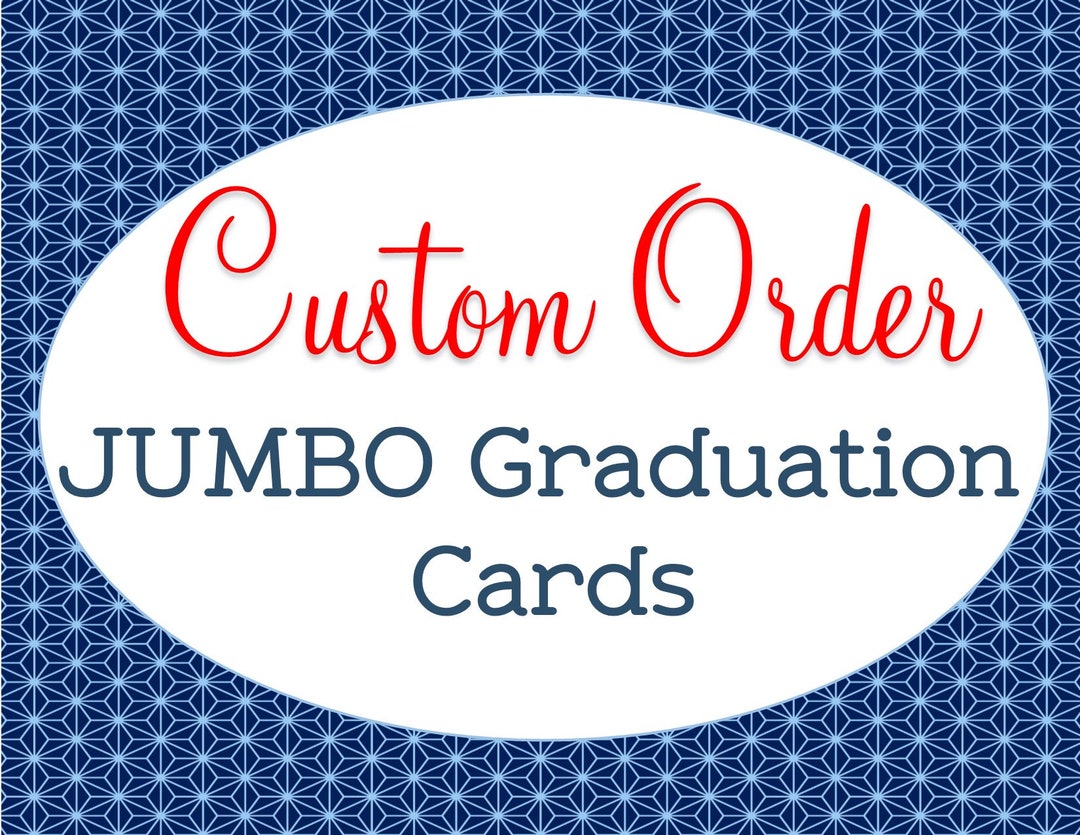 Custom Made, Jumbo Graduation Card, High School Graduation, College ...