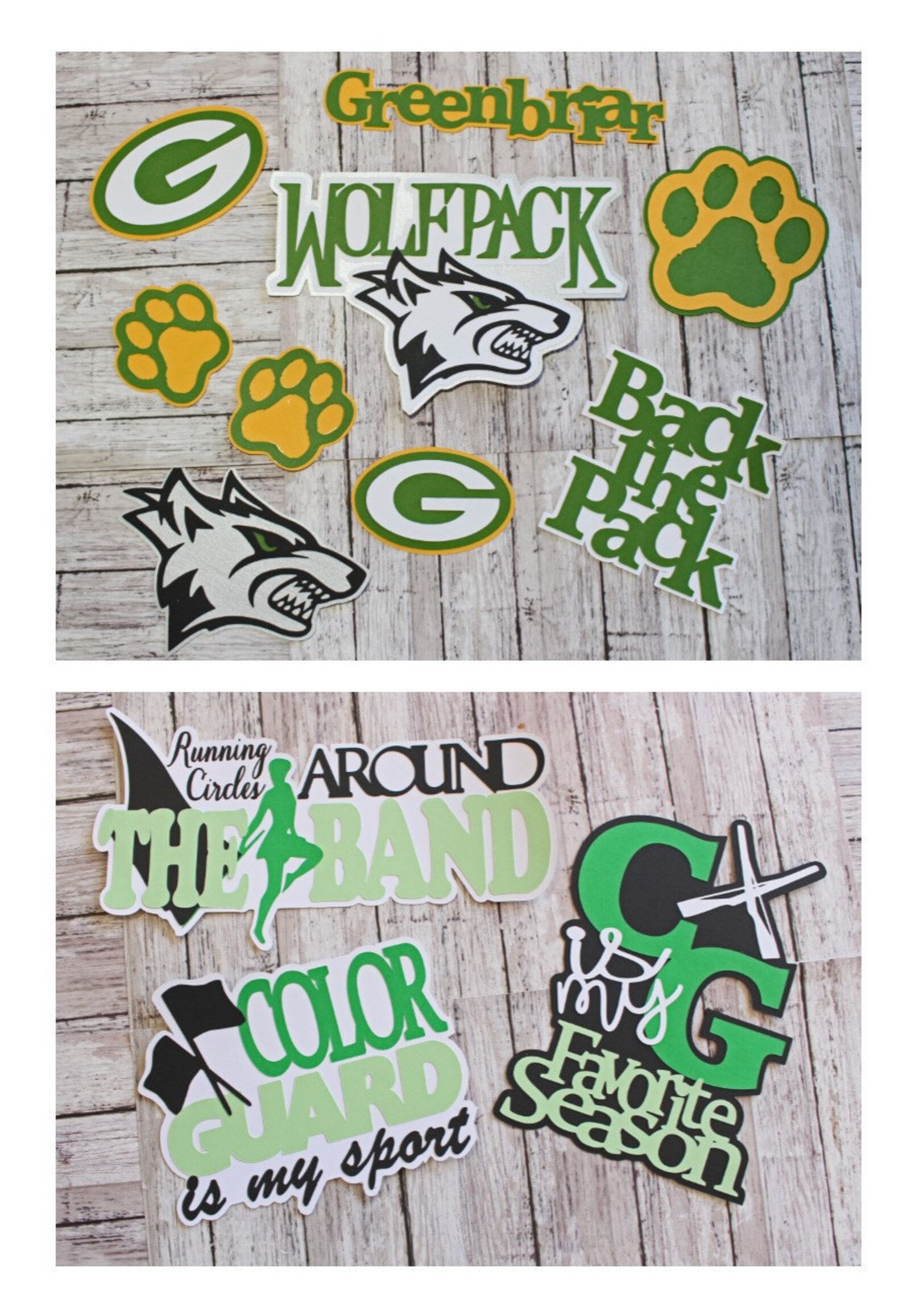 Any Color Color Guard Die Cuts Set of 8 Scrapbooking High | Etsy