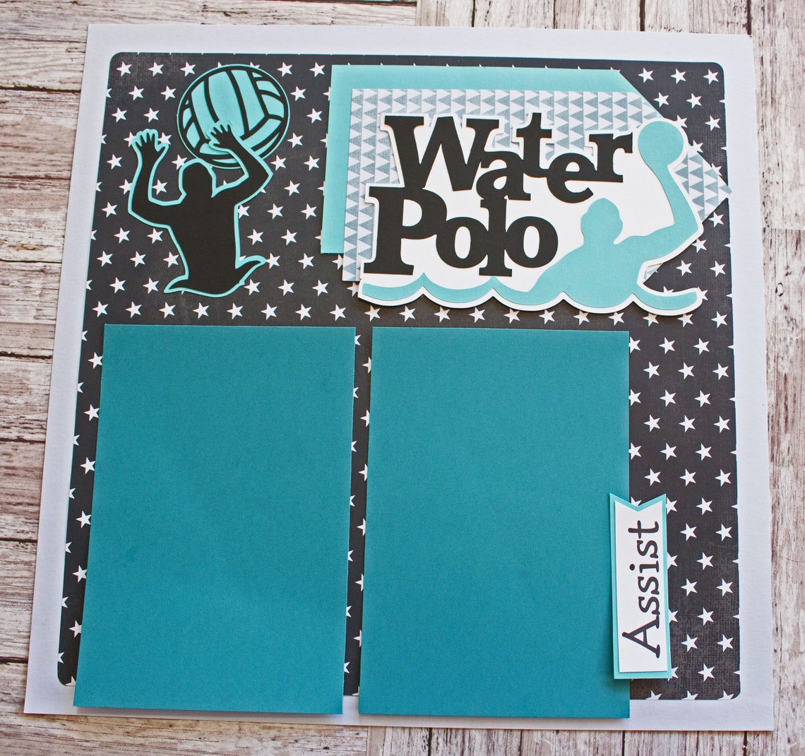 Pick Your Colors Custom Made Water Polo Scrapbook Page Set | Etsy