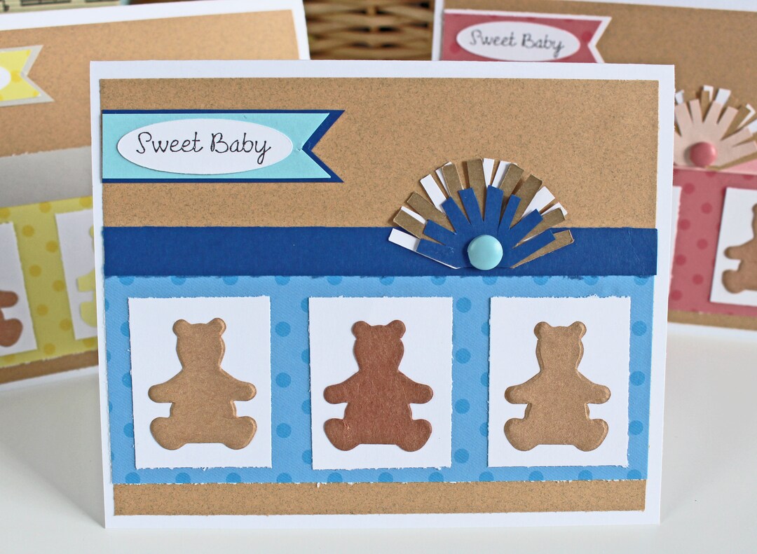 Sweet Baby Teddy Bear Card, Baby Blue Teddy Bear, Teddy Bear Baby Card ...