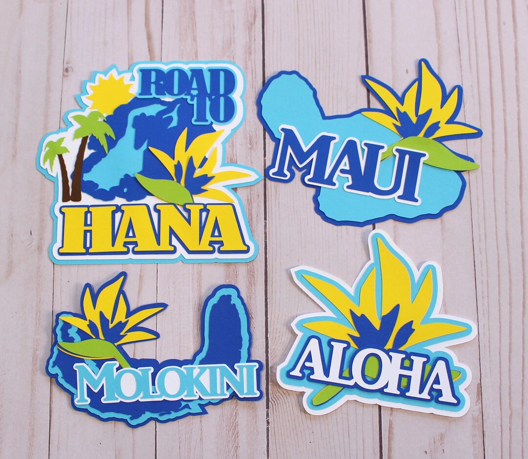 Hawaiian Diecut Sets, Hawaii Scrapbook, 4 Hawaiian Islands, Oahu Trip ...